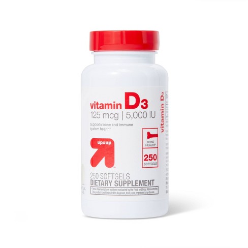 Vitamin D3 5000 Iu (125 Mcg) Bone Health And Immune Support Softgels ...