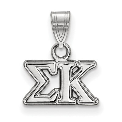 Black Bow Jewelry Sterling Silver Sigma Kappa Greek Life Small Pendant ...