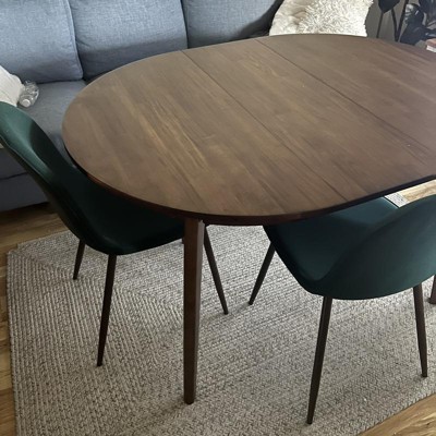Astrid Mid-century Round Extendable Dining Table Brown - Threshold™ : Target