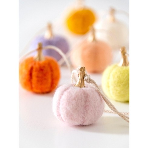 Shiraleah Multicolored Harvest Felt Decorative Pumpkin Garland : Target