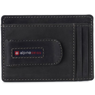 Alpine Swiss Dermot Mens Rfid Safe Money Clip Front Pocket Wallet ...