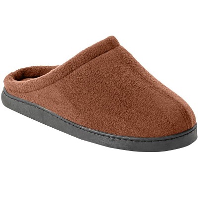 Kingsize Men's Wide Width Fleece Clog Slippers - Big - 15 W, Dark Mocha ...