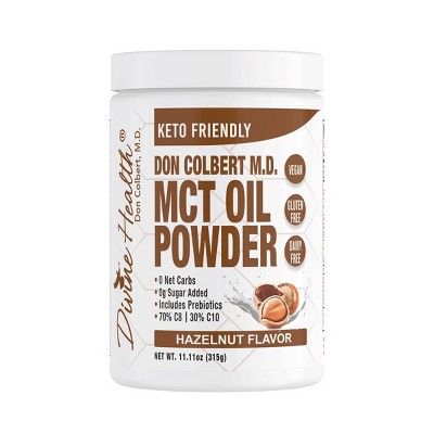 Divine Health Mct Oil Drink Mix Powder - Sugar Free Hazelnut Flavor ...