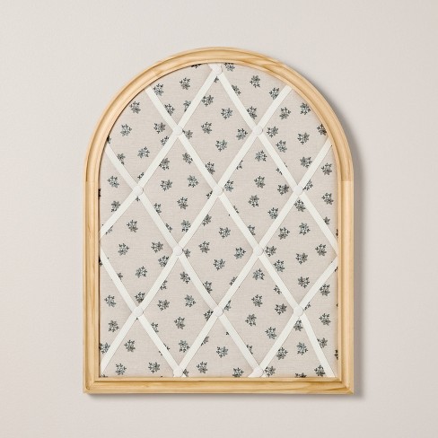 Arched 14"x18" Photo & Memory Collage Board With Patterned Fabric ...