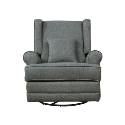 Madison Park Aria Swoop Upholstered Wing Chair Linen: Polyester ...