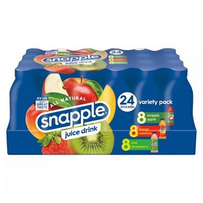 Snapple All Natural Variety Pack Juice Drink - 24pk/20 Fl Oz Bottles ...