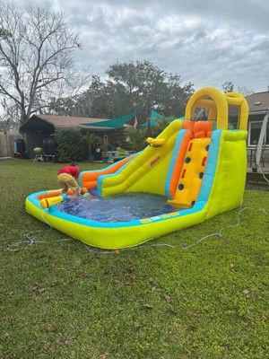 Banzai Splash ’n’ Blast Water Slide, Heavy Duty Inflatable Backyard ...