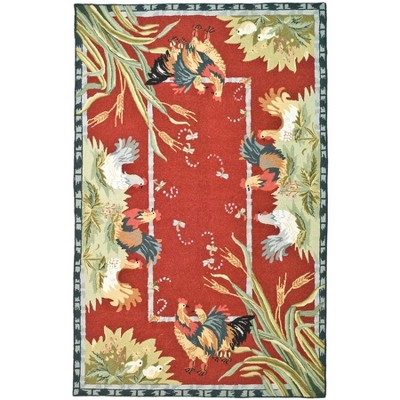 Chelsea Hk11 Hand Hooked Area Rug - Burgundy - 6'x9' - Safavieh. : Target