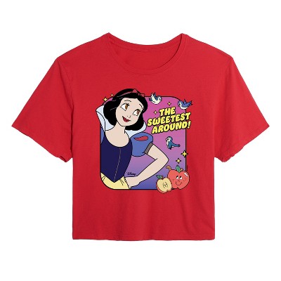 Women's Disney Princess Snow White The Sweetest Around Cropped Graphic ...