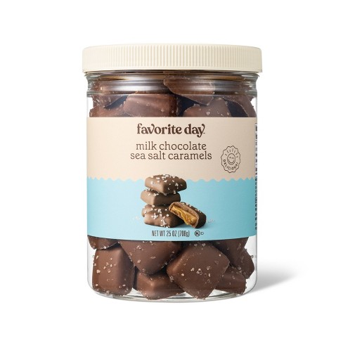 Milk Chocolate Sea Salt Caramels Candy - 25oz - Favorite Day™ : Target