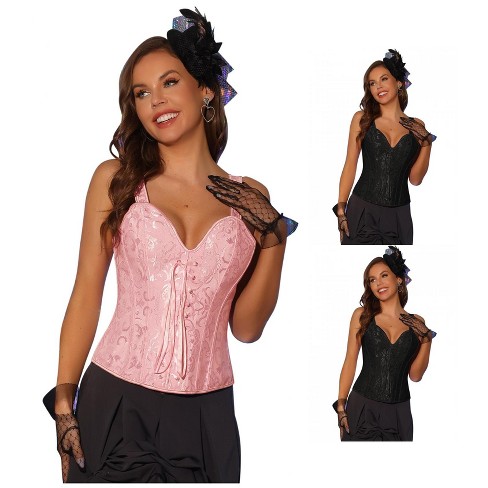 Inspire Chic Women's Zippered Side Going Out Adjustable Strap Corset 3 ...