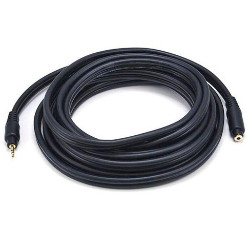 Monoprice Audio Extension Cable - 15 Feet - Black | Premium 3.5mm ...