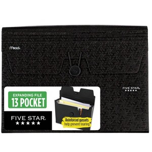 Five Star 13 Pocket Expanding File Black : Target