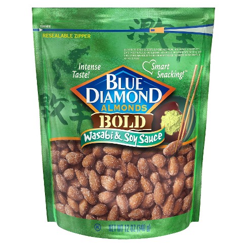 Blue Diamond Wasabi & Soy Sauce Almonds - 12oz : Target