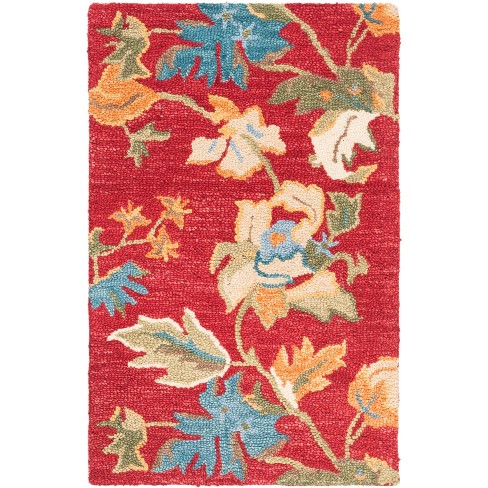 Blossom Blm672 Hand Hooked Accent Rug - Red/multi - 2'6"x4' - Safavieh ...