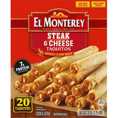El Monterey Frozen Steak And Cheese Taquitos - 20oz/20ct : Target
