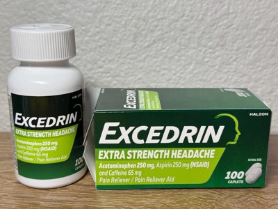 Excedrin Extra Strength Pain Reliever Caplets - Acetaminophen/aspirin ...