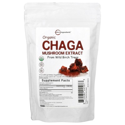 Micro Ingredients Organic Chaga Mushroom Extract, 10 oz (283 g) : Target