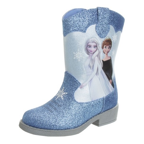 Disney Frozen Girls' Anna And Elsa Western Cowgirl Boots. (toddler ...