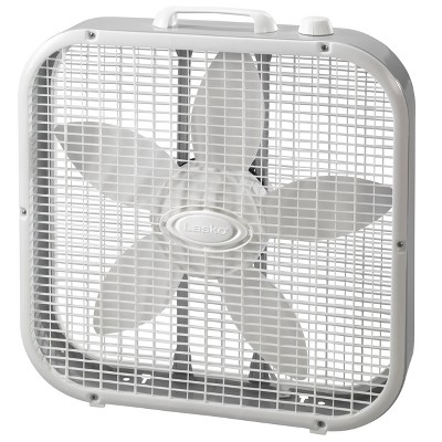 Lasko 3733 Box Fan White 20 Portable Floor Fan For Rooms 3 Speeds