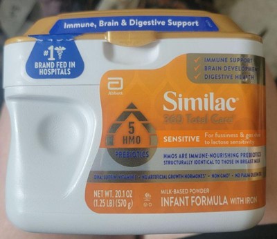 Similac 360 Total Care Sensitive Non-gmo Powder Infant Formula - 20.1oz ...