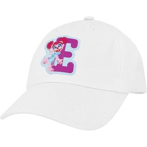 Sesame Street Abby Kids Toddler Cap with Initial (E) White, Toddler ...