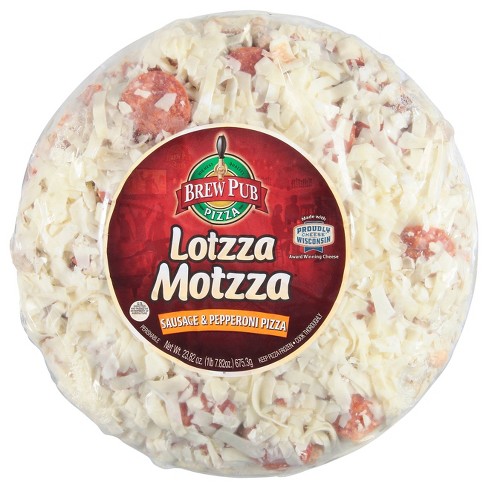 Brew Pub Lotzza Motzza Sausage & Pepperoni Frozen Pizza - 23.82oz : Target