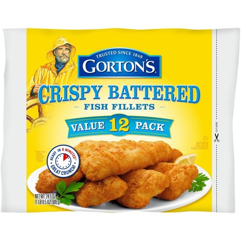 Gorton's Crispy Battered Fish Portions - Frozen - 24.5oz/12ct : Target