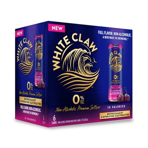 White Claw 0.0 Non-alcoholic Black Cherry Cranberry - 6pk/12 Fl Oz Cans ...