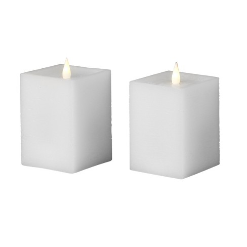 Christmas Classic Motion Flameless Square Candle 2pc Set - (2) 3x5 ...