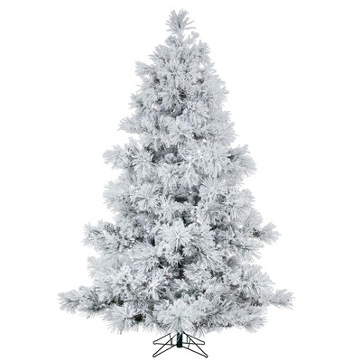10' Prelit Led Slim Platinum Metallic Artificial Christmas Tree White ...