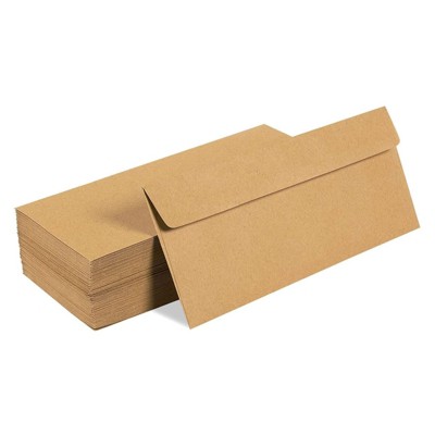 Juvale 100 Pack Bulk #10 Brown Envelopes With Gummed Seal For ...