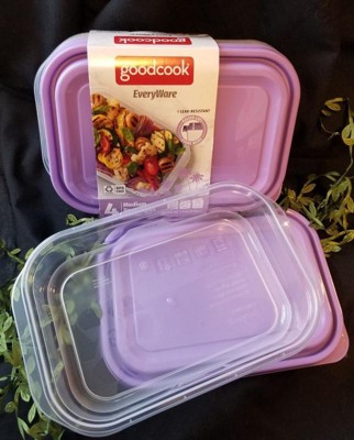 Goodcook Everyware Rectangle 4 Cups Food Storage Container - 3pk : Target
