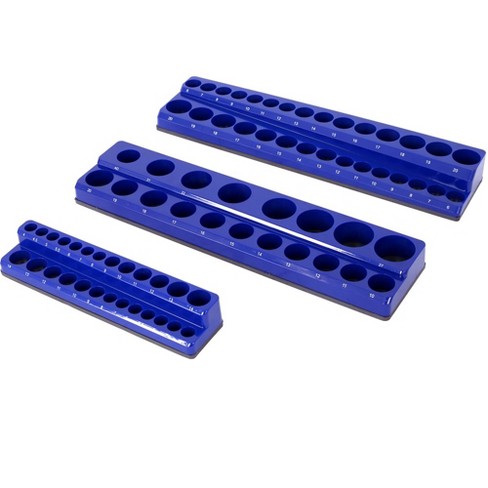 3 Piece Magnetic Socket Organizers For Toolboxes, Blue : Target