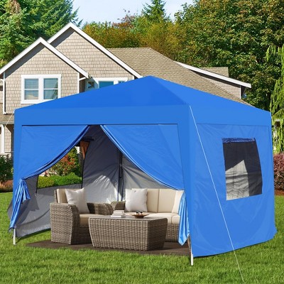Costway 6 X 6ft Foldable Beach Cabana Tent With Carrying Bag Detachable ...