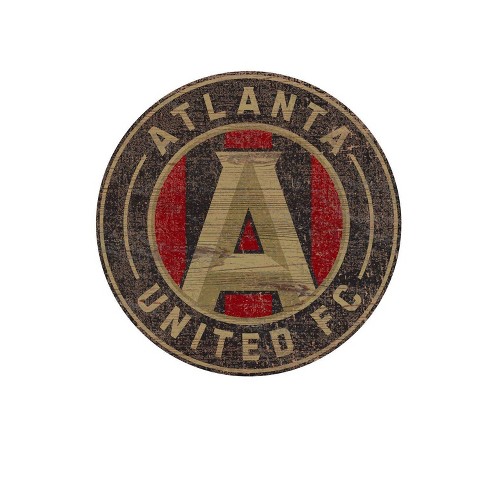 Mls Atlanta United Fc Distressed Logo Cutout Sign : Target