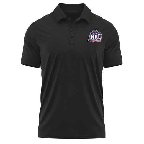 New Jersey Institute Of Technology Adult Polo Left Chest Logo, Black ...
