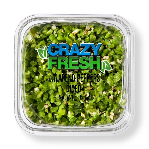 Crazy Fresh Jalapeno Peppers Diced - 6oz : Target