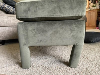 Bellfield Fully Upholstered Ottoman Olive Green Velvet - Threshold ...