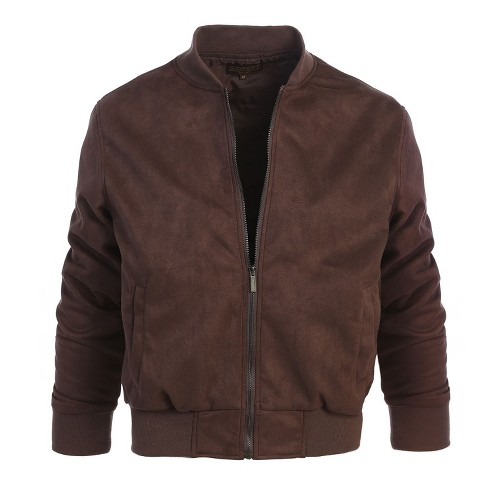 Gioberti Men's Faux Suede Bomber Jacket With Warm Light Inner Padding ...