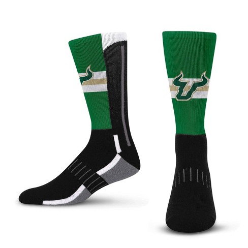 Ncaa South Florida Bulls Streak Team Color Crew Socks - L : Target