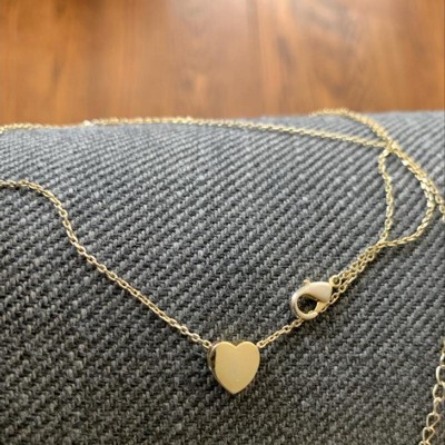 14k Gold Plated Heart Slider Pendant Necklace - A New Day™ Gold : Target
