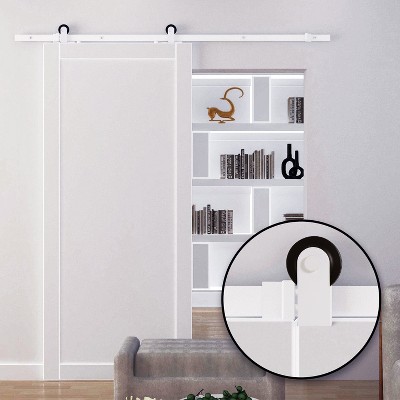 Homcom 6' Rustic Interior Sliding Barn Door Mounting Hardware Kit ...