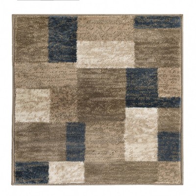 Modern Geometric Color Block Indoor Area Rug Or Runner, 5'x5' Square ...