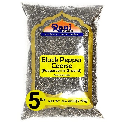 Black Pepper Coarse Ground (28 Mesh) - 80oz (5lbs) 2.27kg - Rani Brand ...