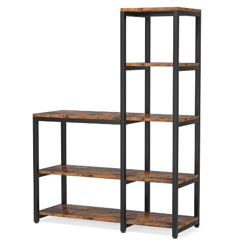 Tribesigns 5-tier Bookshelf, Ladder Corner Bookshelves Etagere Bookcase ...