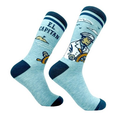 Crazy Dog T-shirts Men's El Capitan Socks Funny Cool Sea Naval Capitan ...