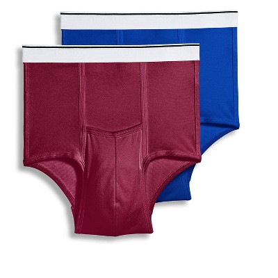 Jockey Mens Big Man Pouch Brief - 2 Pack 4xl Red Pear/bluest Blue : Target