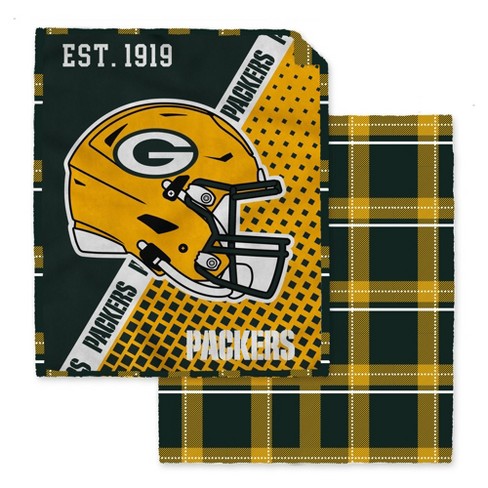 Nfl Green Bay Packers Gradient Helmet Double Sided Ultra Cozy Blanket ...