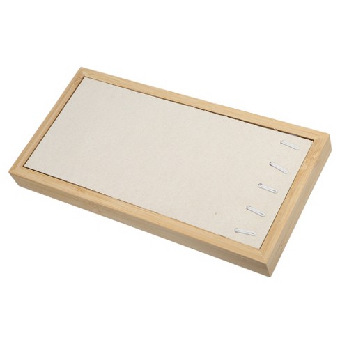 Unique Bargains Bamboo Wood Bracelet Tray Stackable Storage Jewelry ...